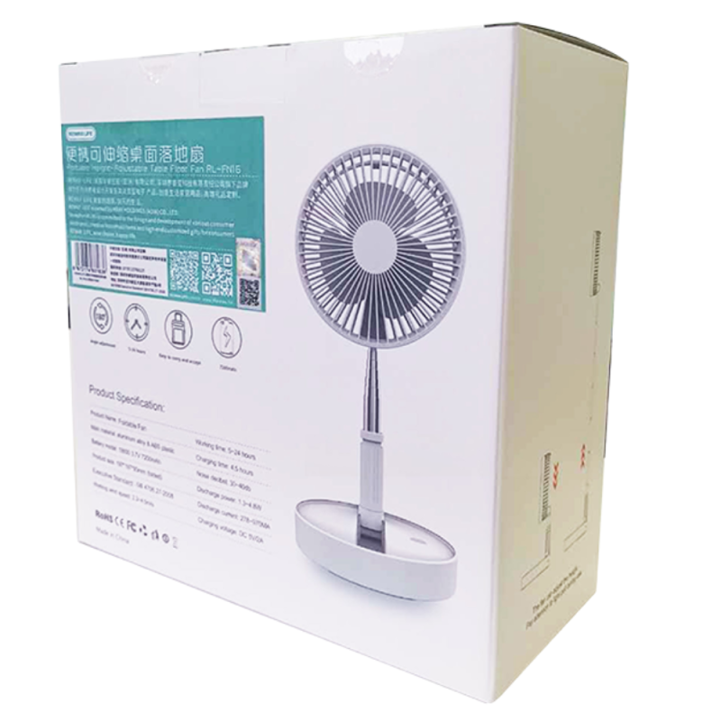 REMAX RL-FN16 Fan - White | Quiet & Powerful Cooling for Home & Office