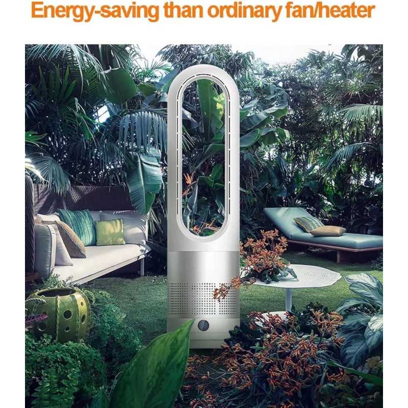 48" Bladeless Tower Fan - 45W Power 80° Oscillation 8 Speeds Timer Feature